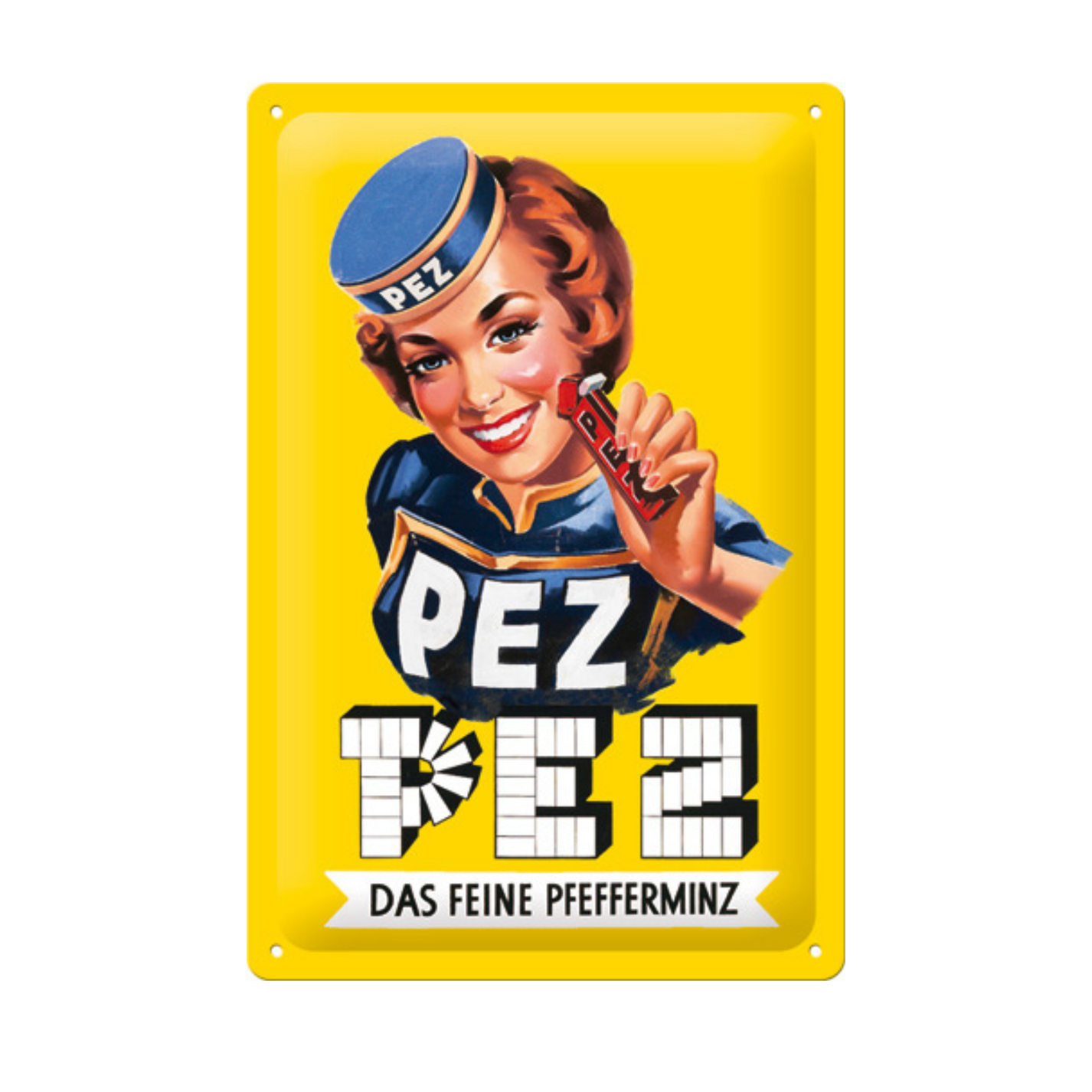 PEZ Blechschild "das feine Pfefferminz" 20x30cm
